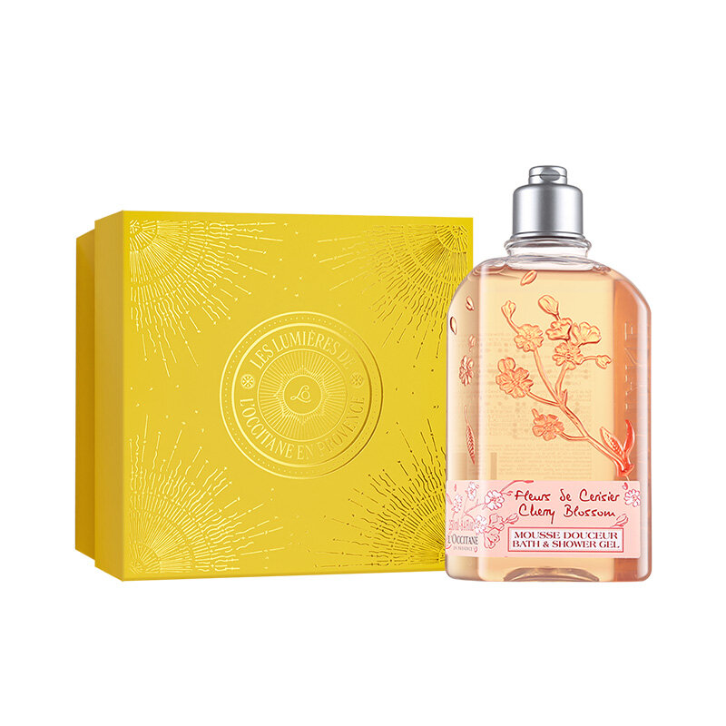 Гель для душа унисекс LOCCITANE Цветы вишни ароматный глубоко очищающий увлажняющий, 250мл/500мл