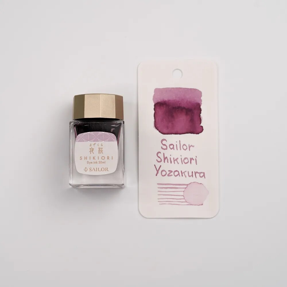 Sailor Shikiori Yozakura Ink 20 мл. Пастельный серо-фиолетовый. Чернила для перьевых ручек