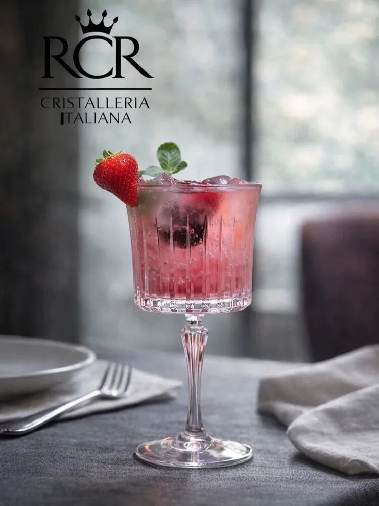 Бокалы для вина, подарочный набор RCR "Style TimeLess" 2 шт, 500 мл. Хрустальное стекло, для вина, коктейлей. Италия