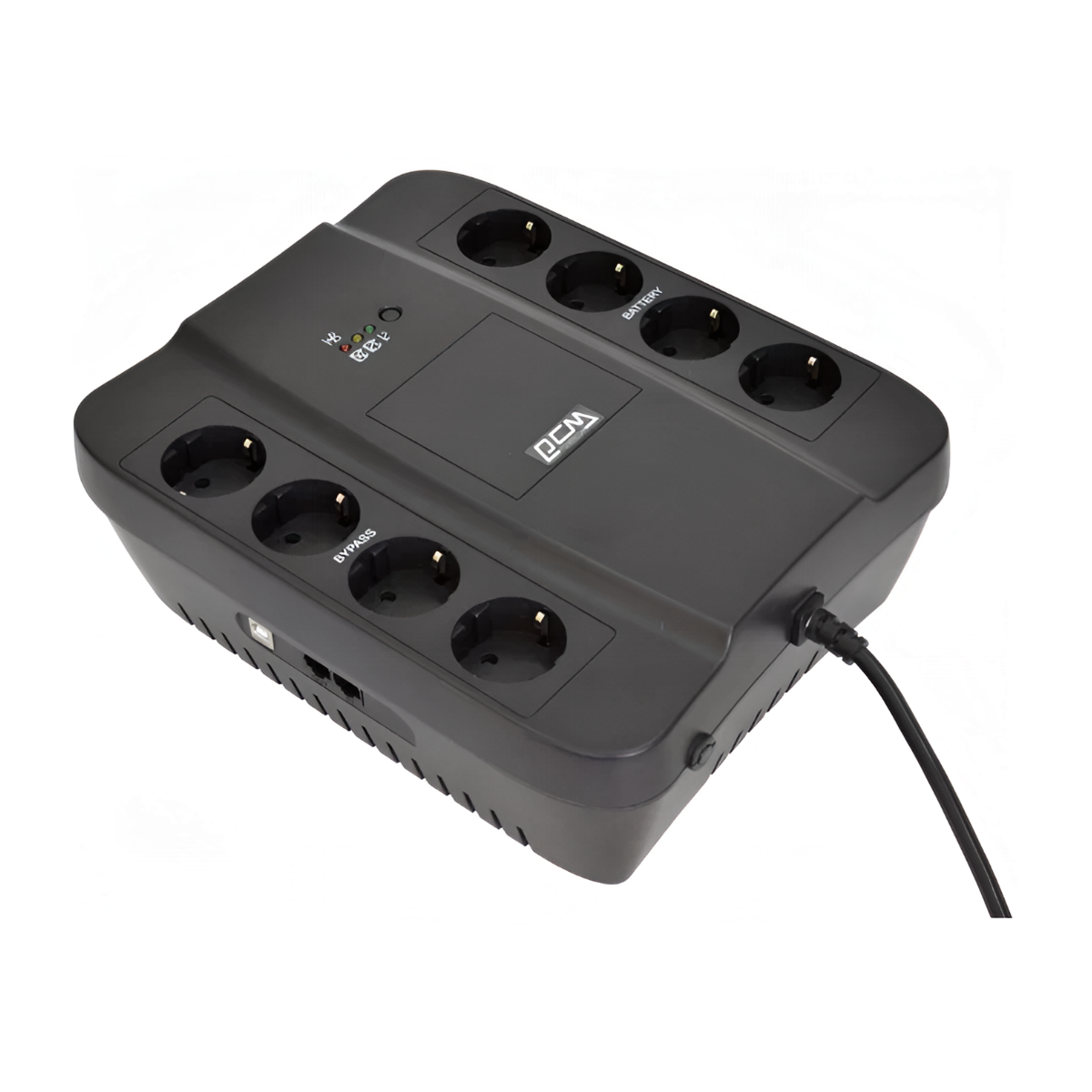 ИБП Powercom SPD-650U черный 390Вт/650ВА, 8 евророзеток (CEE 7), USB , RJ-45 RJ-11
