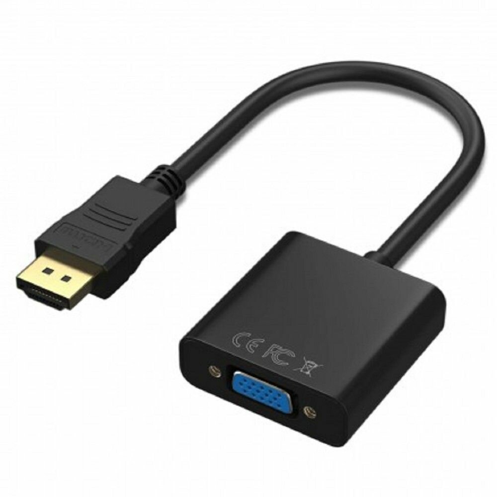 KS - is переходник KS - 315B Адаптер HDMI M в VGA F, черный