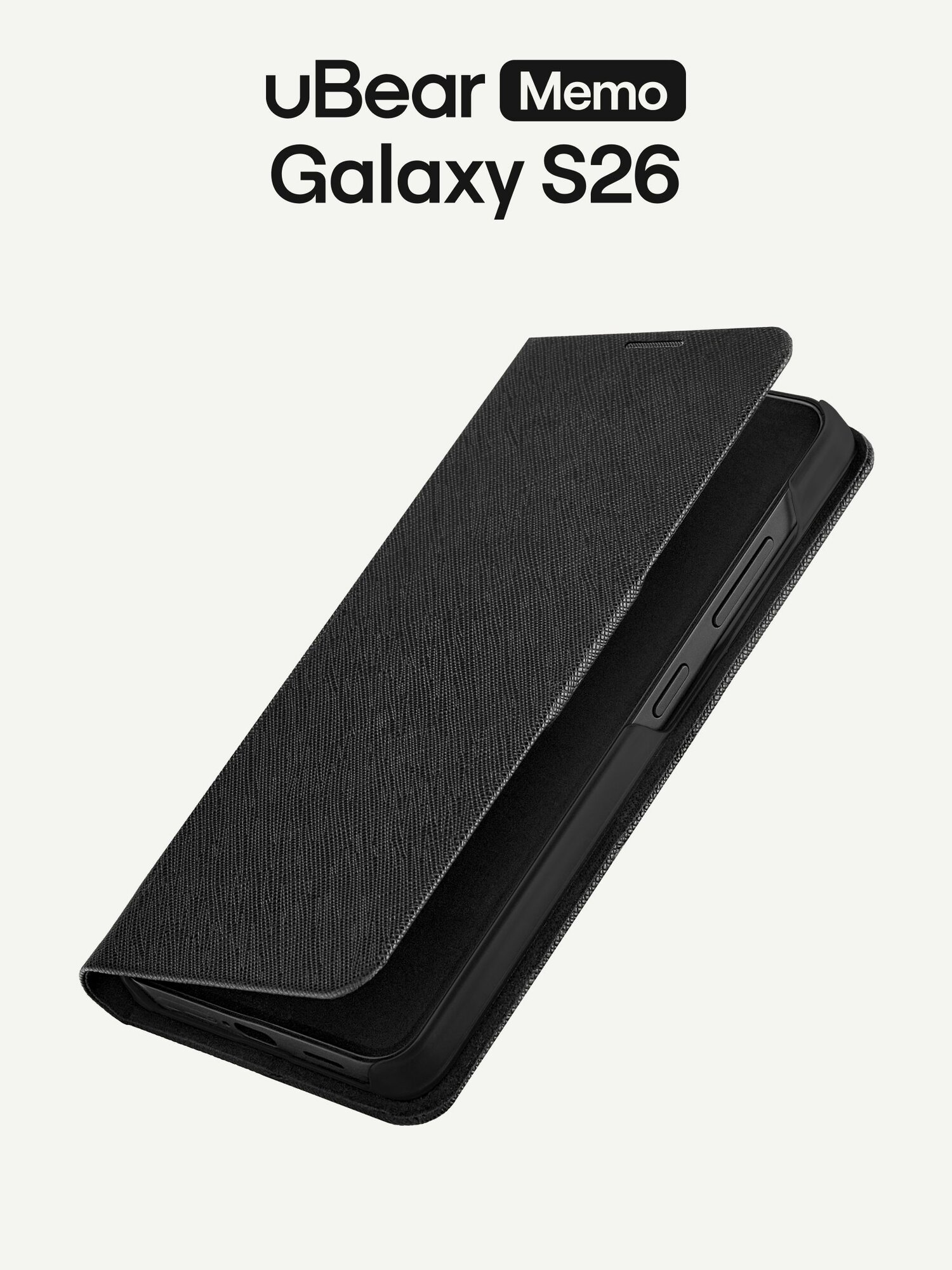Чехол защитный uBear Memo Case для Samsung Galaxy S26, искусственная кожа