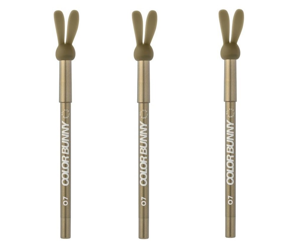 Карандаш Love Generation для глаз гелевый Gel Eye Pencil Color Bunny, тон 07 оливковый с золотым шиммером, 1,3 г - 3 шт