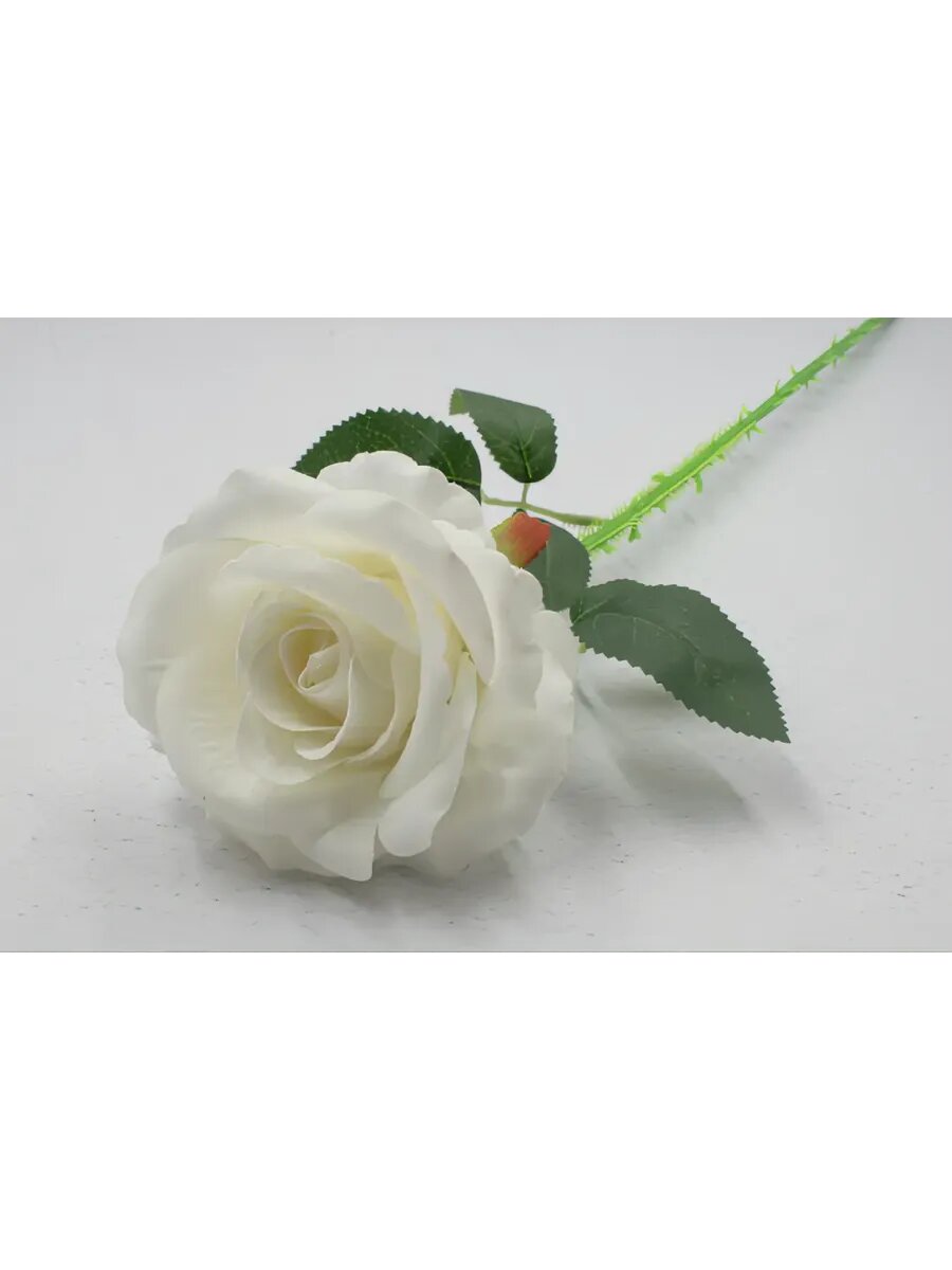 Одиночная роза бархатная "Латифа" реалистичная, для создания интерьера