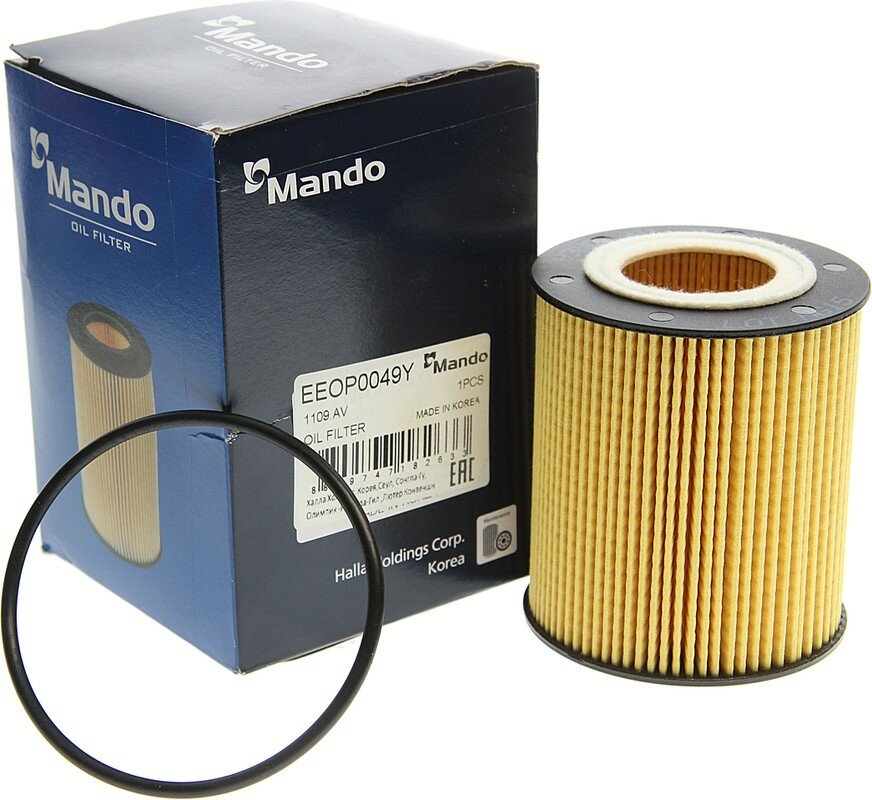 Фильтр масляный MANDO EEOP0049Y Citroen C5 09->, C6 09->, Jaguar Xf 09->, Xj 09->, Landrover Discovery IV 09->, Range Rover Sport 09->