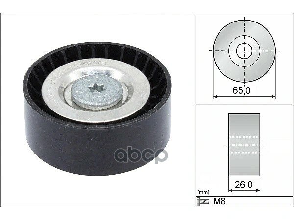 Ролик приводного ремня MB W204 1.8CDi-2.2CDi 08> Ina арт. 532057110