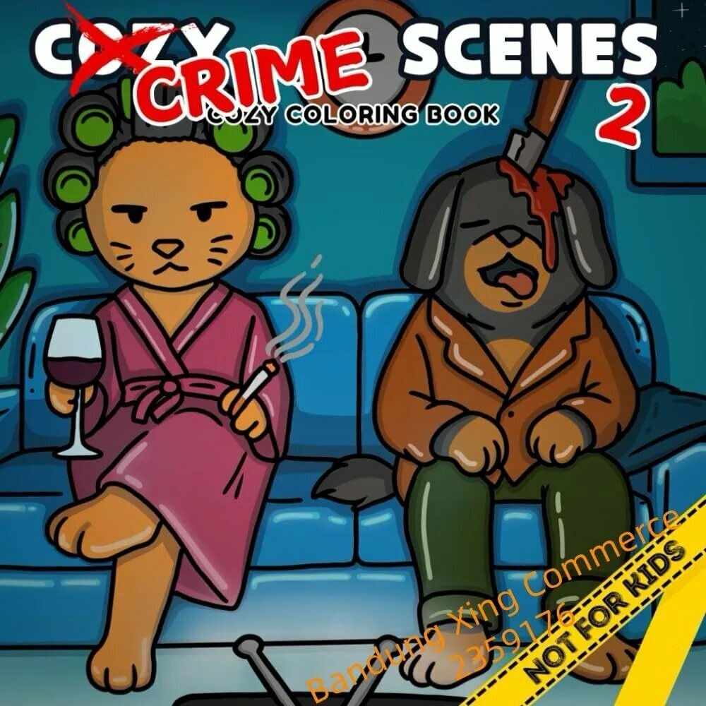 Раскраска антистресс для взрослых и подростков Coco Wyo -CRIME SCENES 2 93