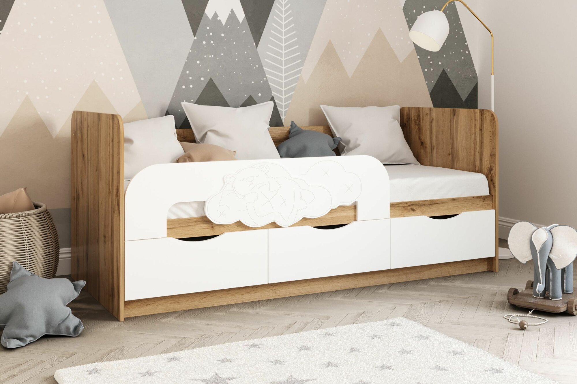 Детская кровать 1832 Мишки