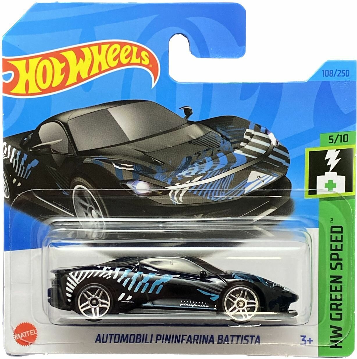 Машинка базовая Hot Wheels Automobile Pininfarina Battista черный синий