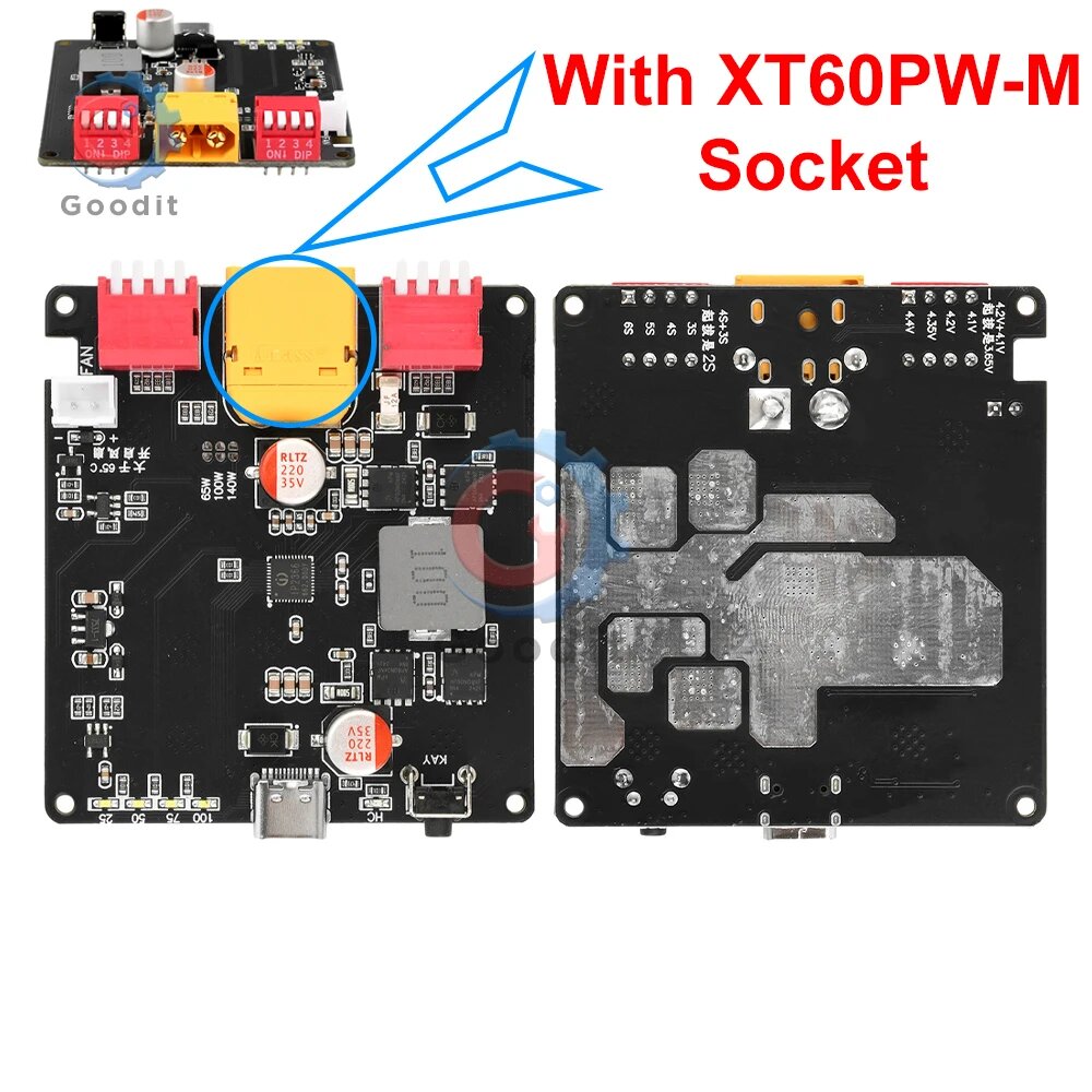 Плата быстрой зарядки Gaqqee IP2366 с разъемом XT60PW-M