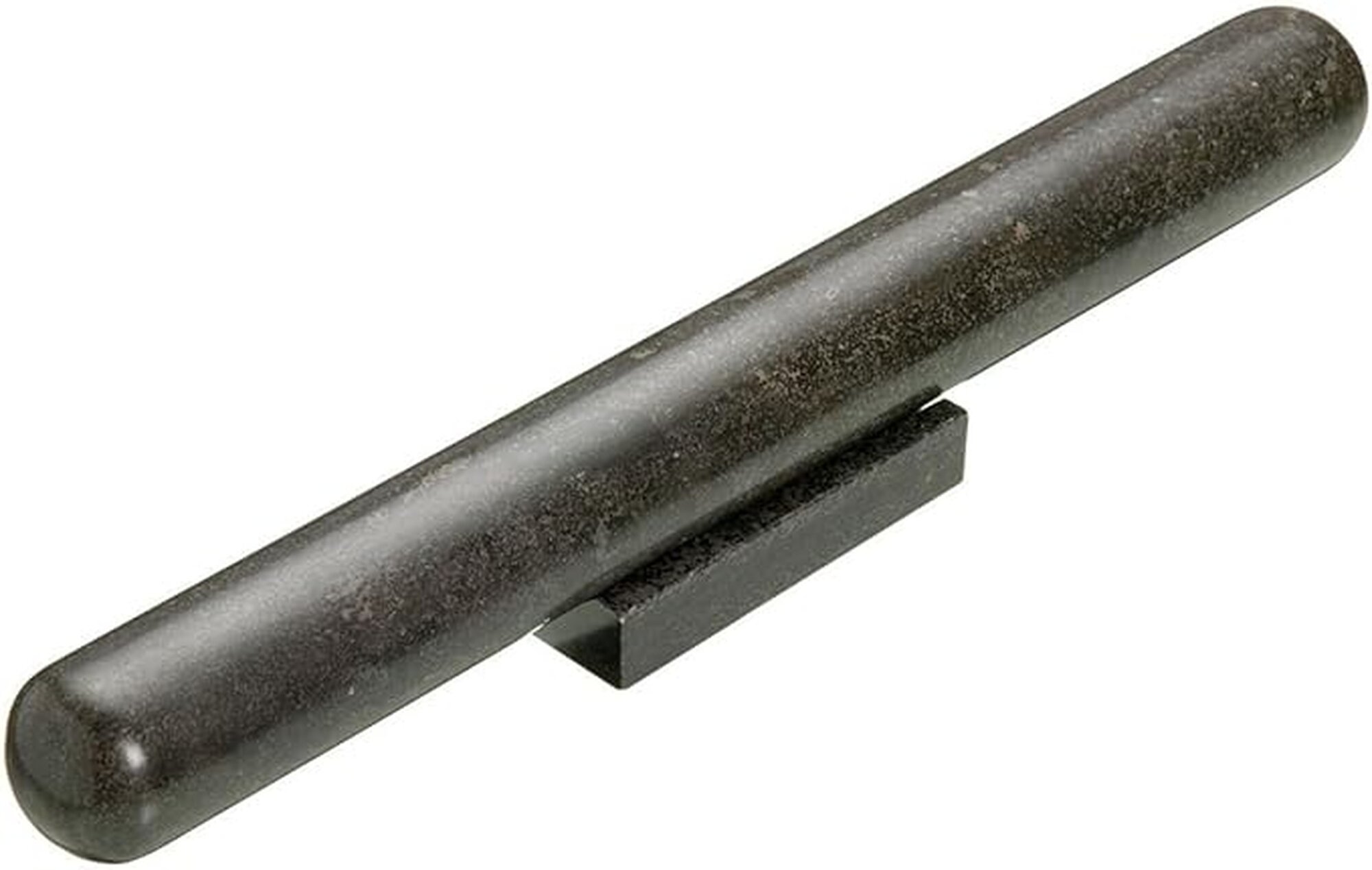 Мраморная скалка KitchenCraft MasterClass с подставкой, размер 39х4х6 см, цвет черный