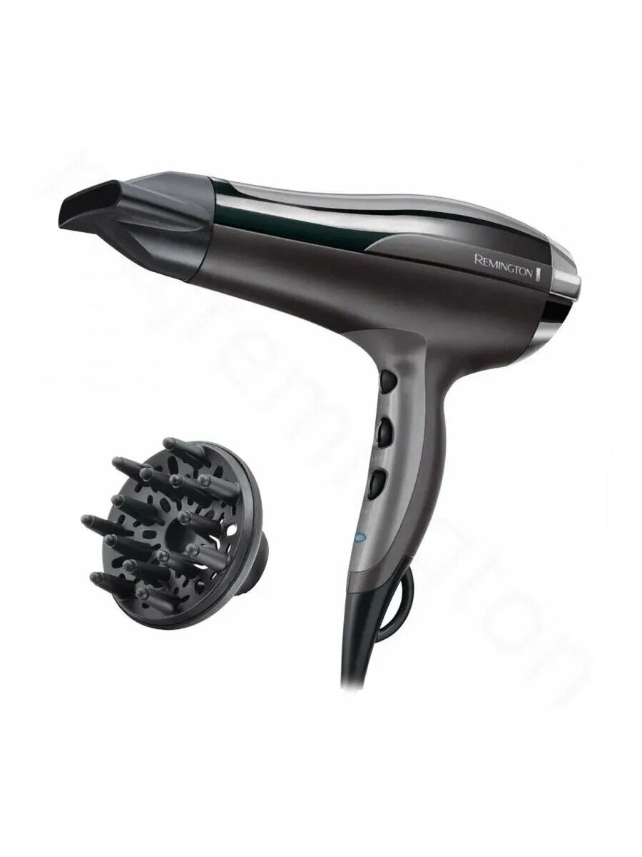 Фен для волос Remington D5220 Pro-Air Turbo мощный 2400 Вт, профессиональный с ионизацией и турбо-режимом, стайлер для быстрой сушки и объема с диффузором и концентратором
