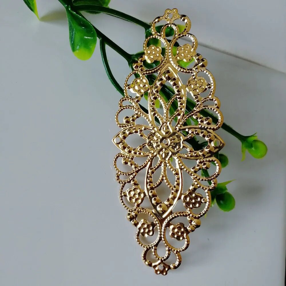 Филигрань фигурная 80*35 мм золото 5 шт