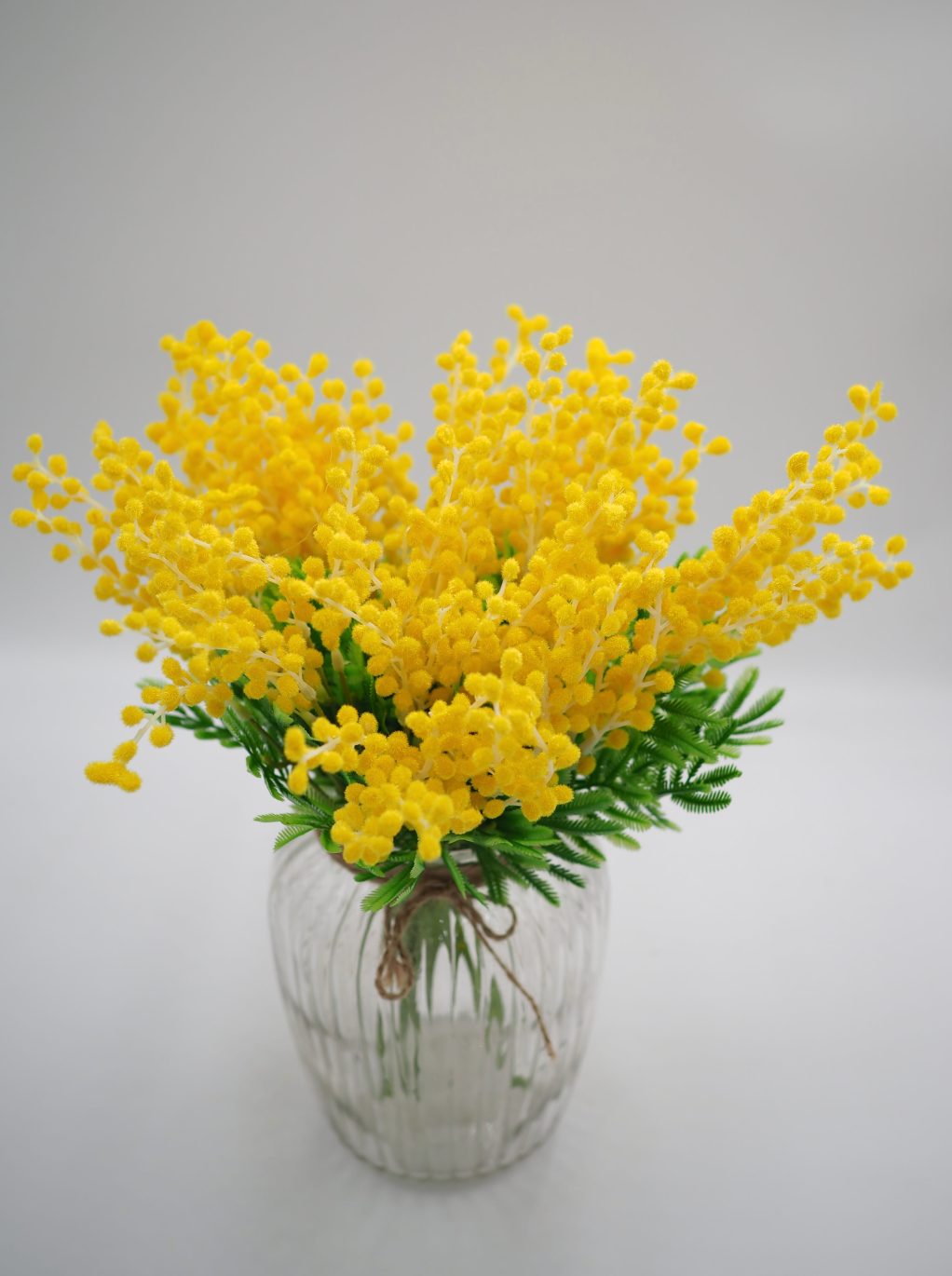 Искусственные цветы Мимоза CV4 (3 букета), высота 35 см, цвет желтый