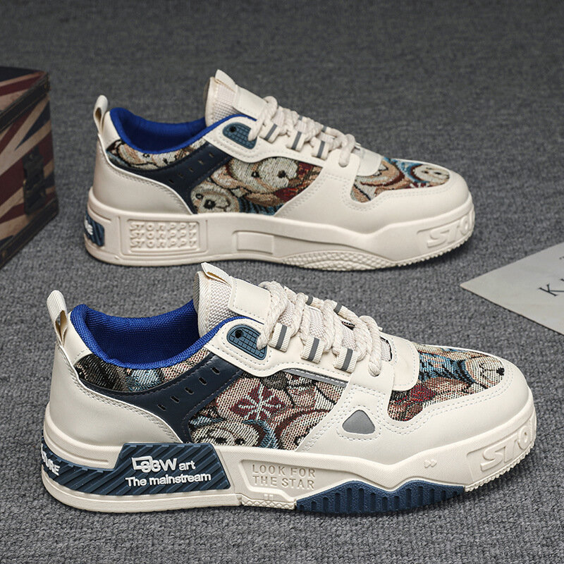 LUO Кеды Молодежь Лето Дыхающая Увеличенная Подошва Хлопок/5501 meters blue