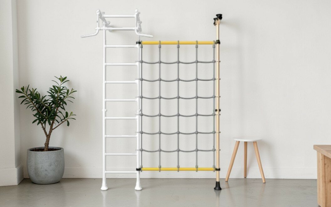 Шведская стенка ROMANA ДСКМ-1-8.02-45, с канатным лазанием, белая