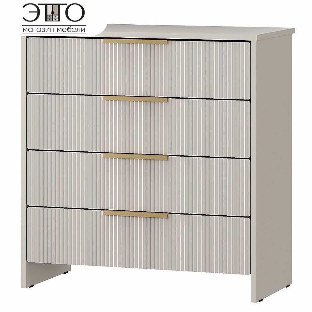 Комод этто "Пандора", ЛДСП/МДФ, шариковые направляющие, 4 ящика