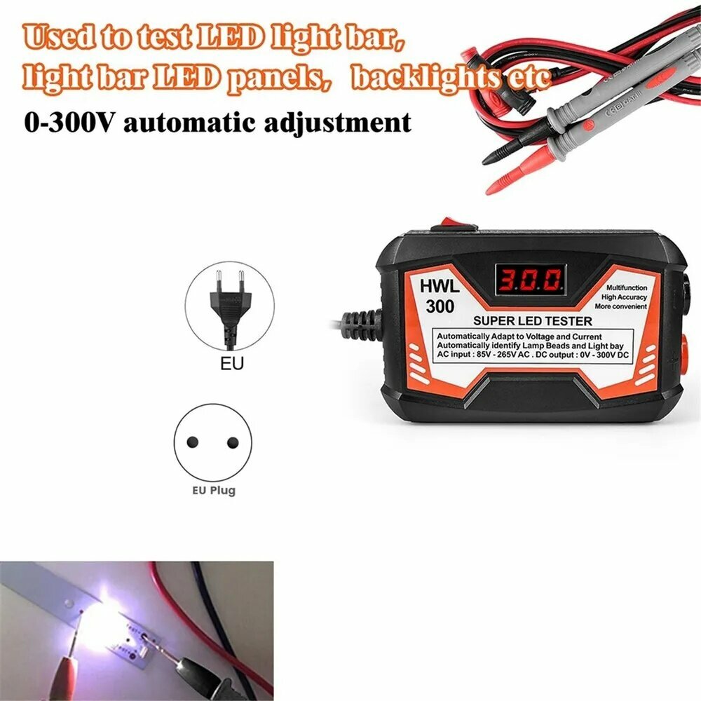 Тестер светодиодных лампочек для подсветки ЖК-телевизоров. Ремонт и проверка без снятия экрана. Вилка ЕС.