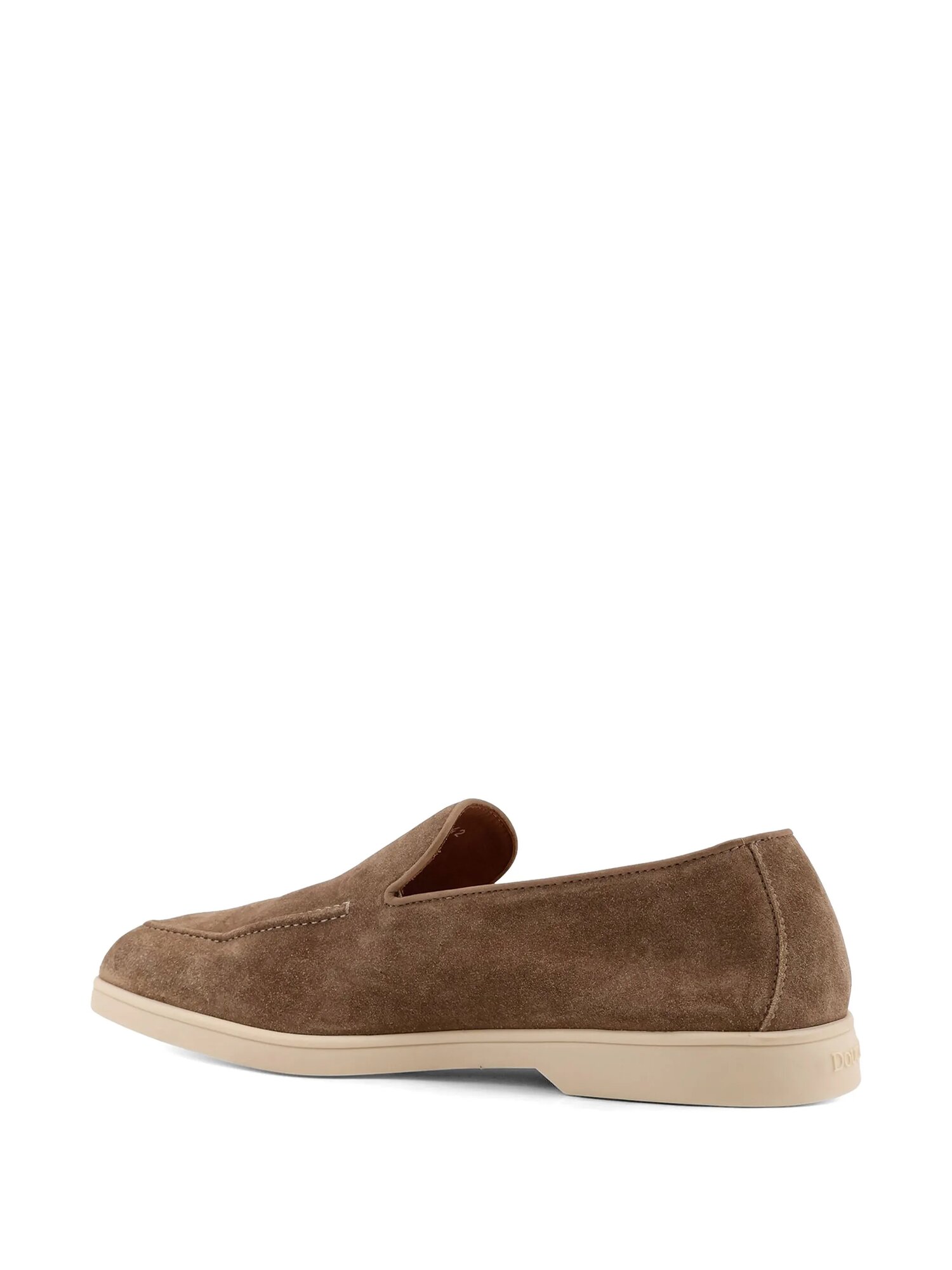 Лоферы Doucal's Rounded stitching suede loafers, размер 39.5, коричневый — фото 1