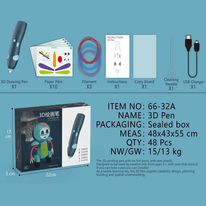 DIY 3D ручка низкотемпературная беспроводная 3D-ручка для печати цифровой дисплей перезаряжаемая 3D ручка для рисования для детей развивающие игрушки подарки