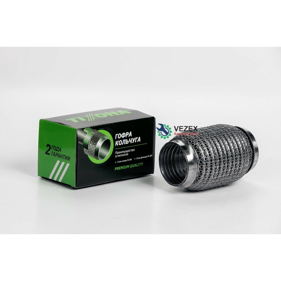 TIXONA P50120WM Гофра 50*120 кольчужная с внутренним металлорукавом