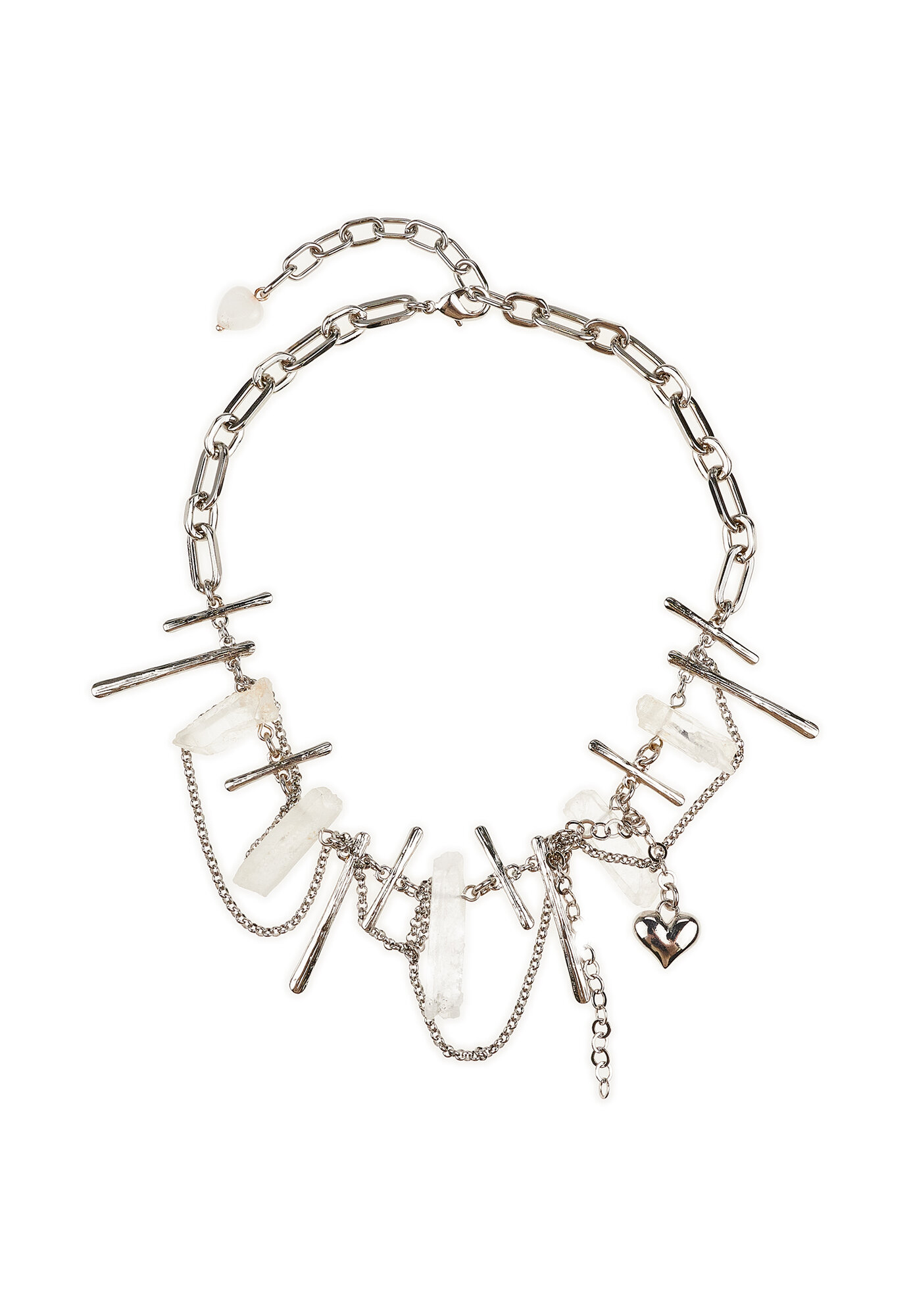 Колье, кварц, металл