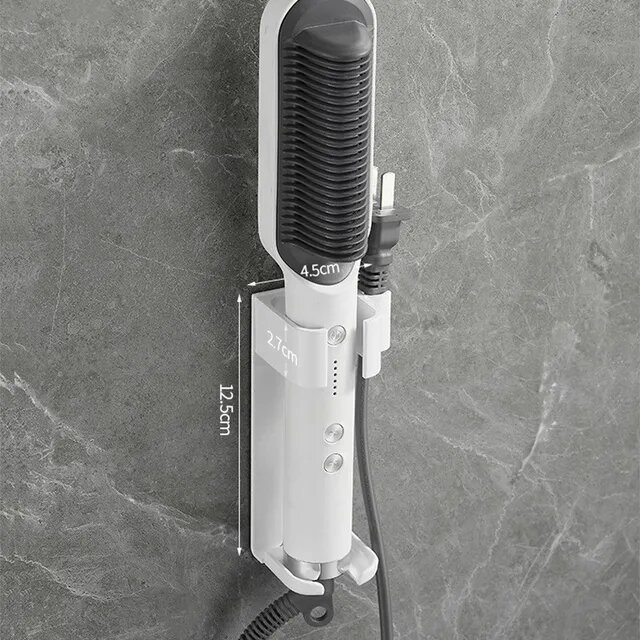 Подставка для выпрямителя для волос, стойка для хранения щипцов для завивки волос в парикмахерской, подставка из черного алюминиевого сплава.