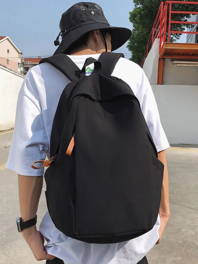 ROVNO Black Backpack Men's Women's School Backpack City Backpacks Large Capacity 17 inch Laptop Bag Spring-Summer 2024