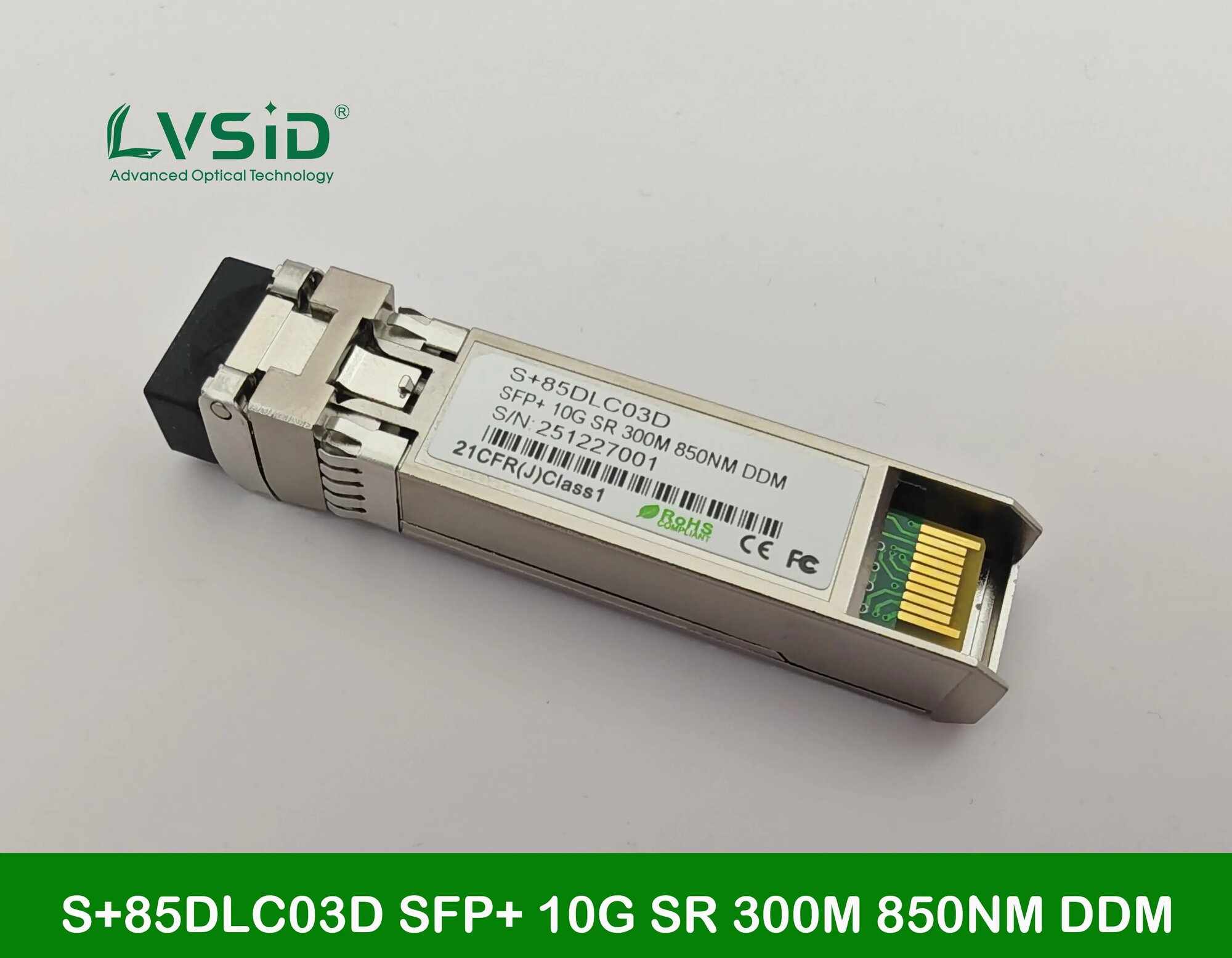 S+85DLC03D Совместимый оптический трансивер MikroTik SFP+ 10G SR 300M 850NM DDM