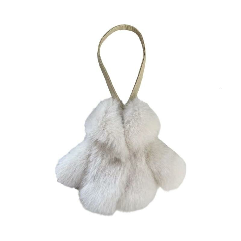 Плюшевый брелок-одежда для ключей, Молочно-белый