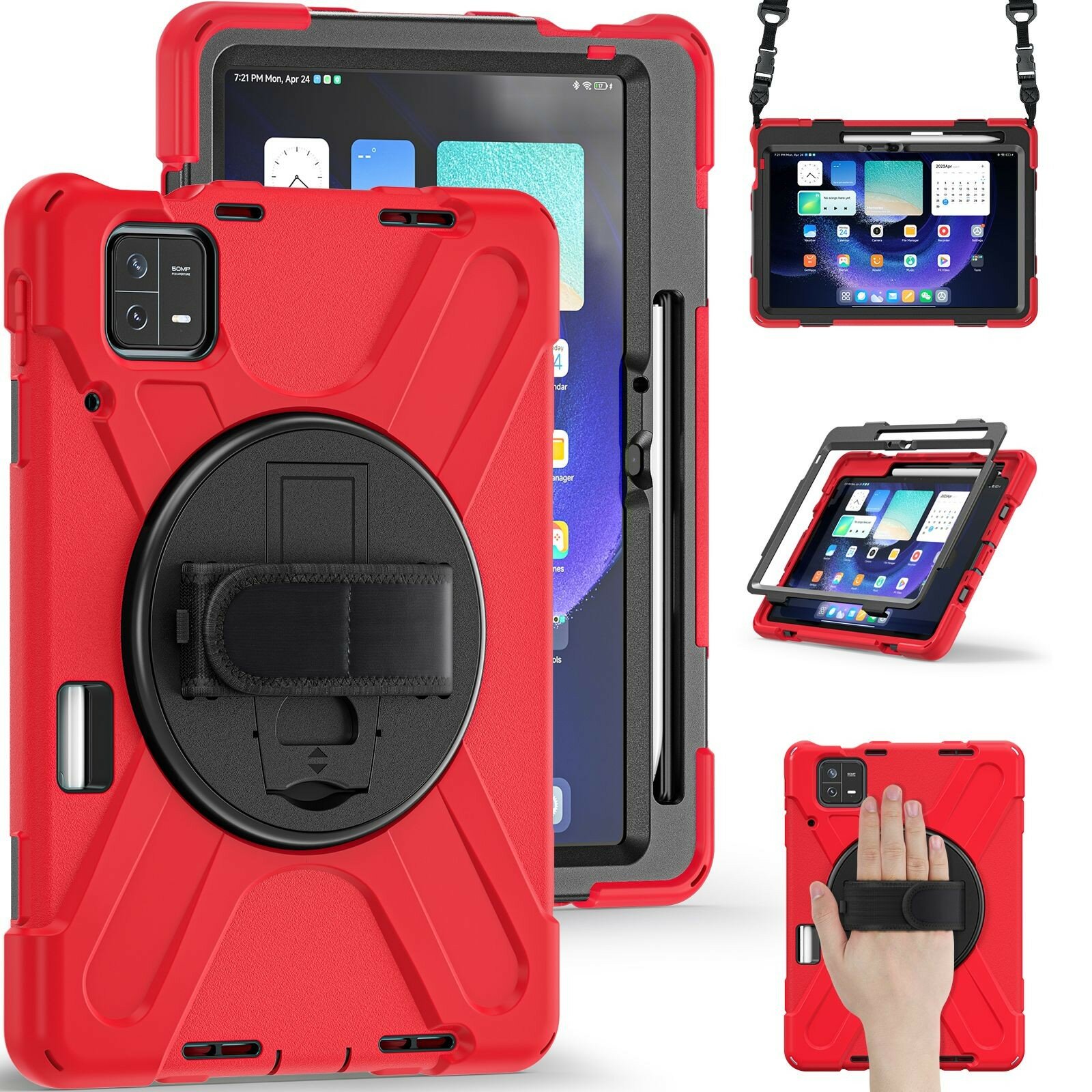 Чехол MyPads для Xiaomi Mi Pad 6 и Mi Pad 6 Pro 11' с защитой и вращающейся подставкой