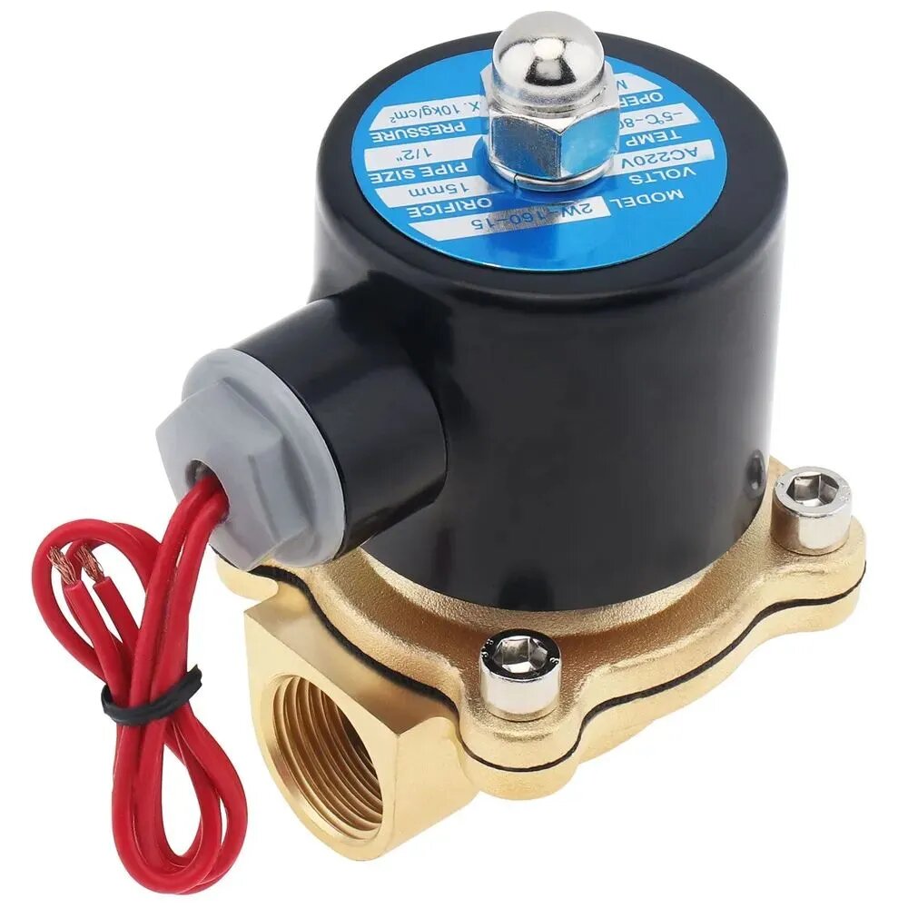 1/2 дюйма DN15 AC 220V Электрический электромагнитный клапан для воды / нефти / газа