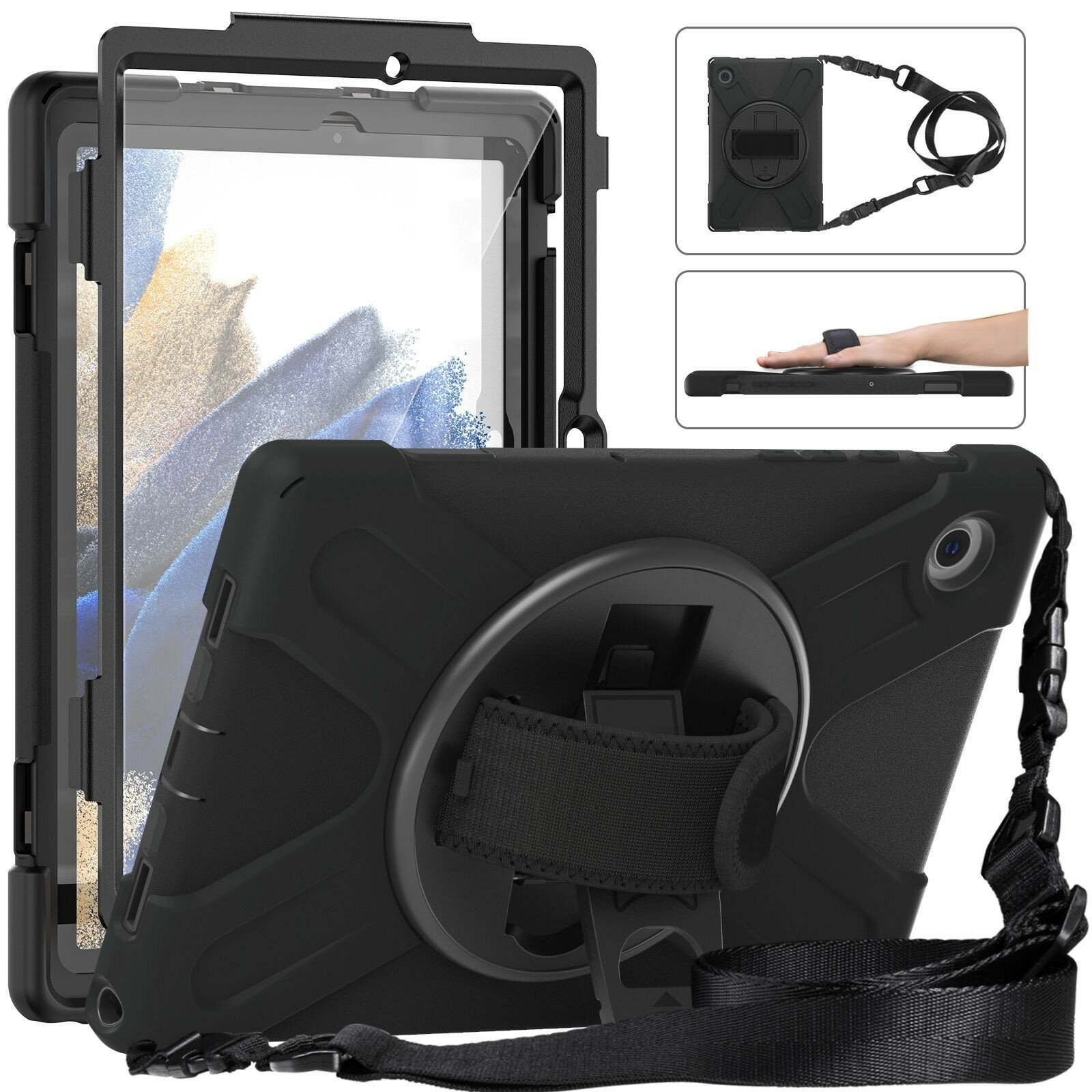 Чехол MyPads для Samsung Galaxy Tab A8 X200 X205 10.5" 2021, силиконовый с поликарбонатом, ударопрочный