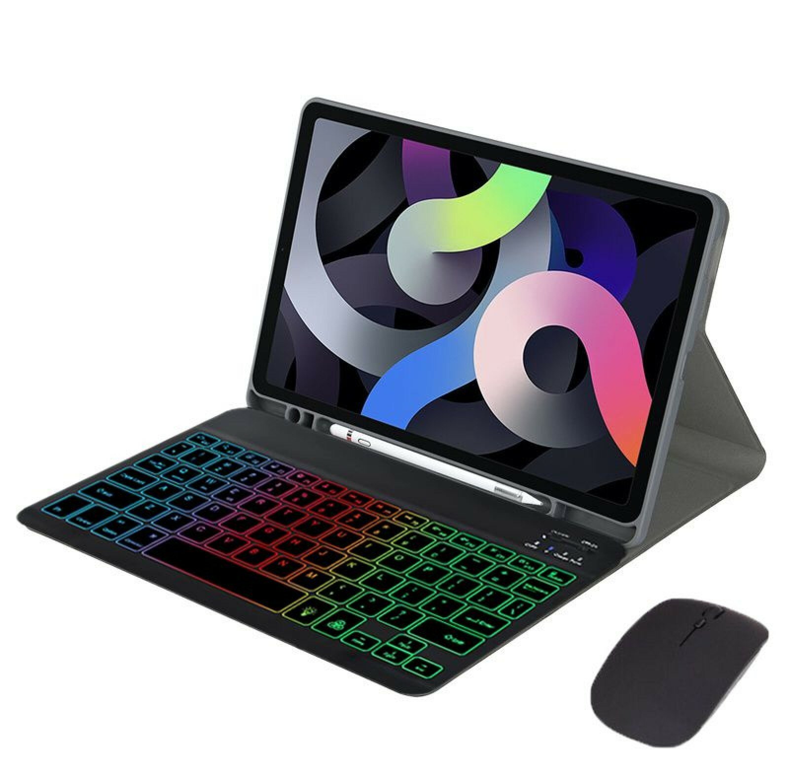 Чехол с клавиатурой MyPads для Samsung Galaxy Tab S6 Lite 10.4" с подсветкой и мышью, черный