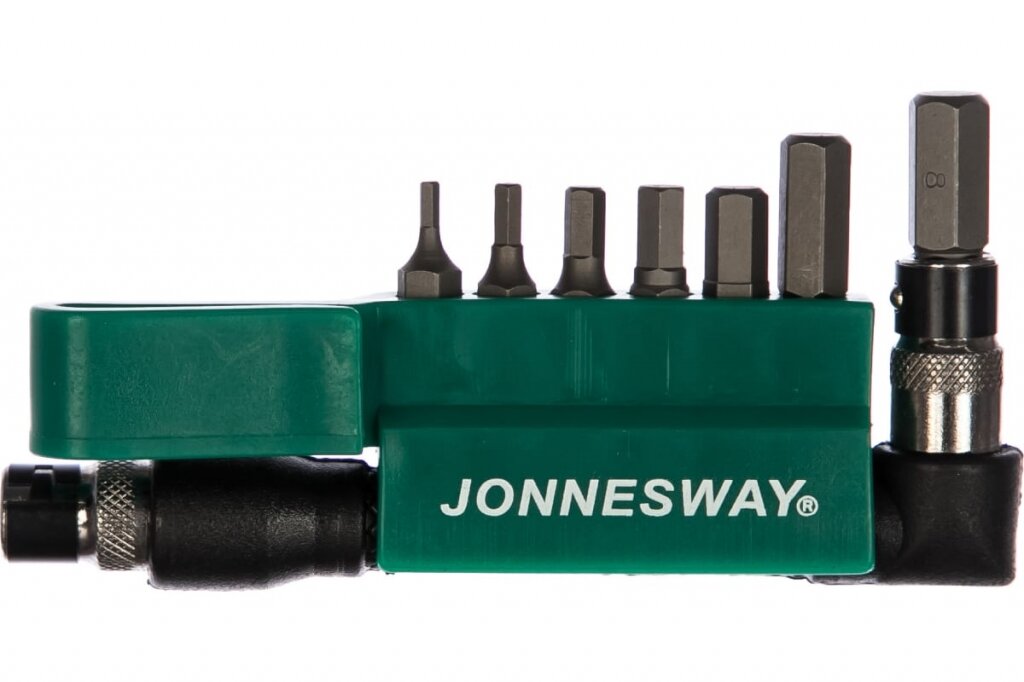 Комплект вставок-бит Jonnesway 1/4"DR шестигранных, H2-H8, c Г-образным приводом, 8 предметов арт. S08H2H8S