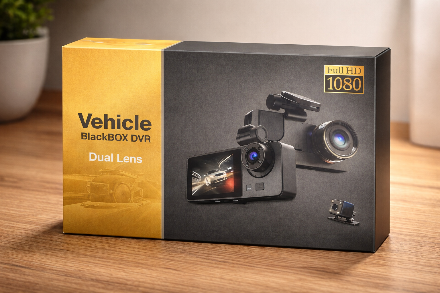 Видеорегистратор Prog Tech AA, встроенный G-сенсор, ночное видение, двухканальный