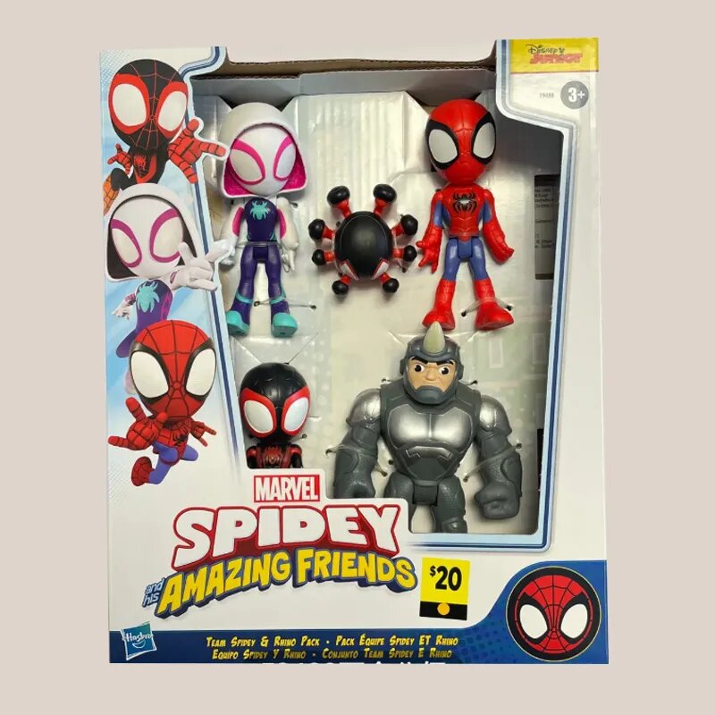 Marvel Супергерой Adcenture Человек-паук и его удивительные друзья Q Action Figures 4 дюйма Модельные игрушки