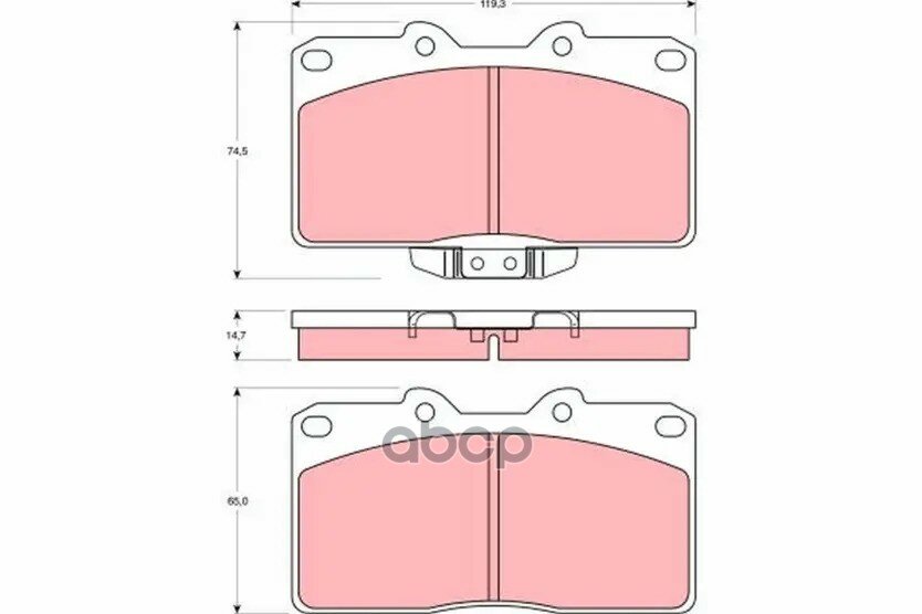 Колодки тормозные дисковые Корея TRW арт. GDB4076