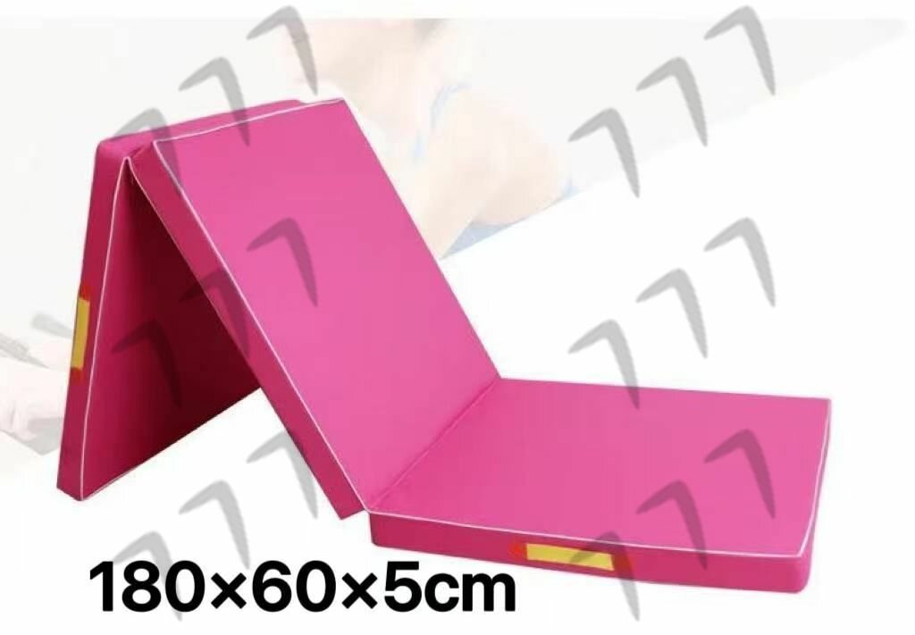 Мат спортивный гимнастический складной 180*60*5 см, 3 секции, черное