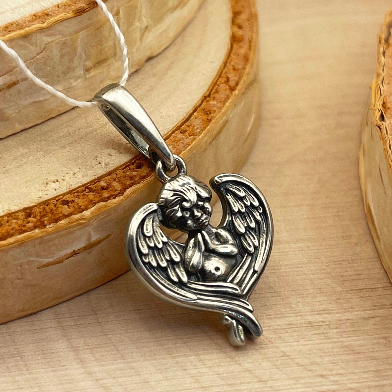 Подвеска Русские Мастерские, серебро, 925 проба, оксидирование, чернение