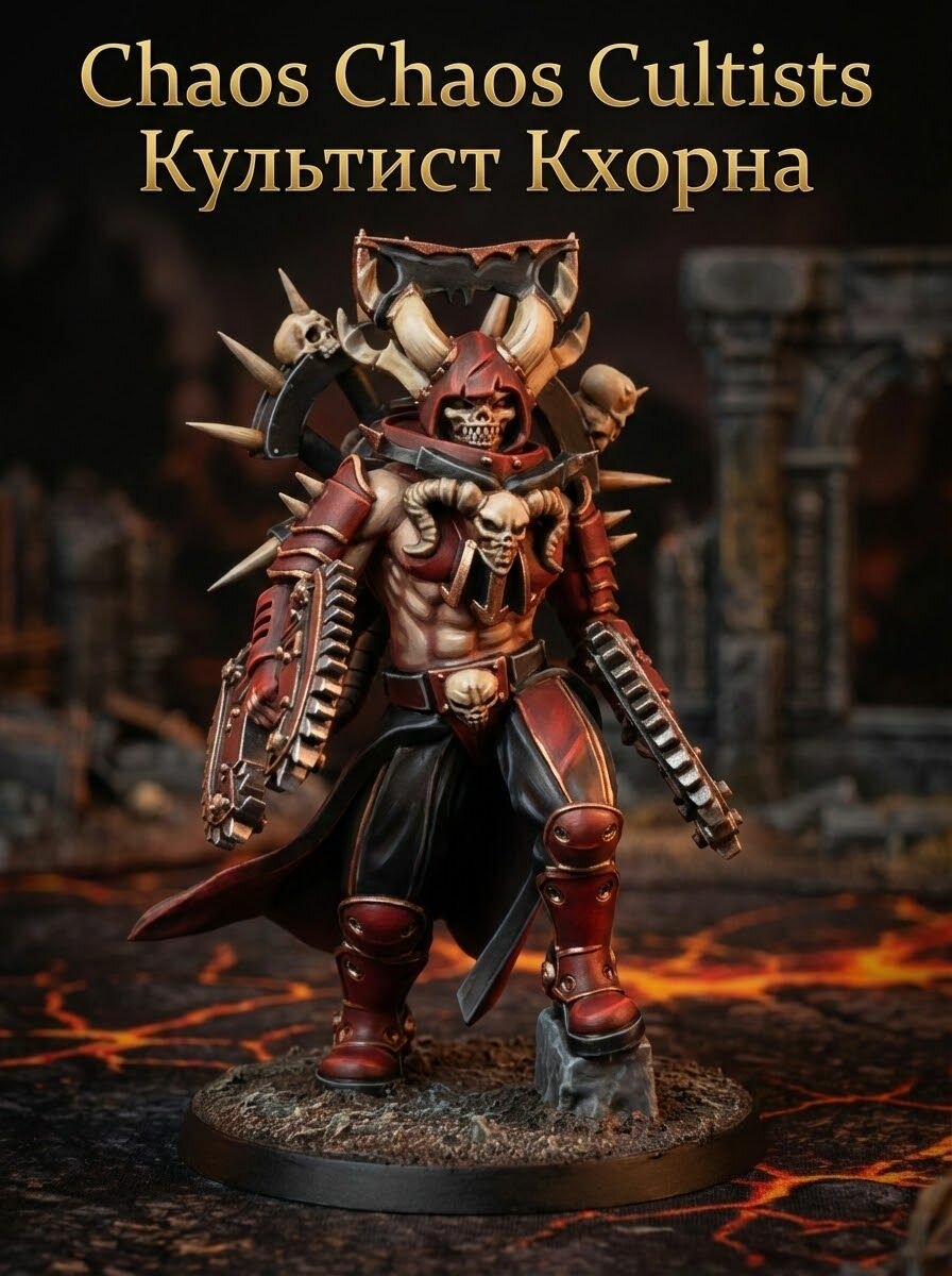 Chaos Cultists Культист Кхорна миниатюра