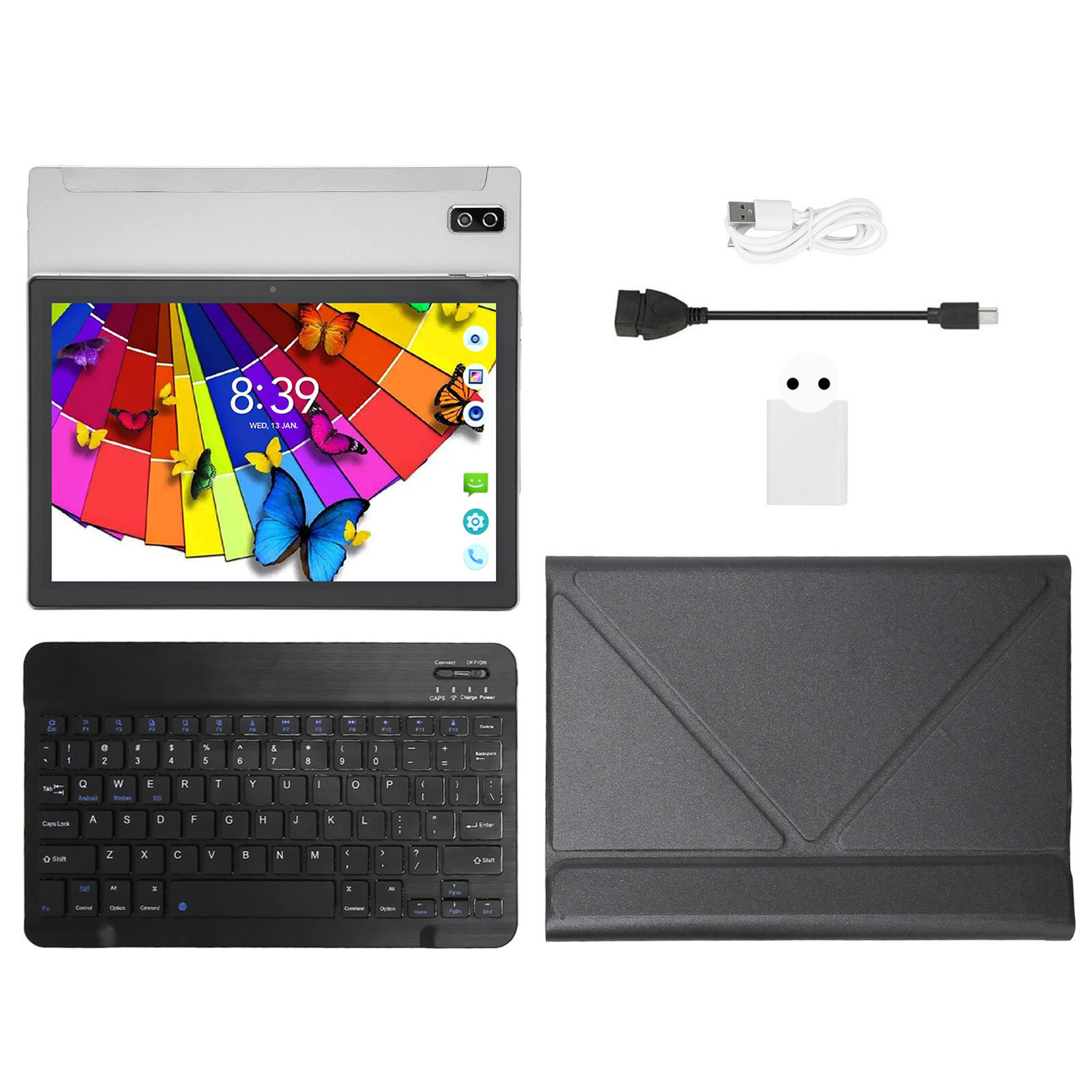 Планшет 10 дюймов HD IPS, 8ядерный, 8 ГБ ОЗУ, 128 ГБ ПЗУ, двойная камера, 8800 мАч, 4G LTE, с клавиа
