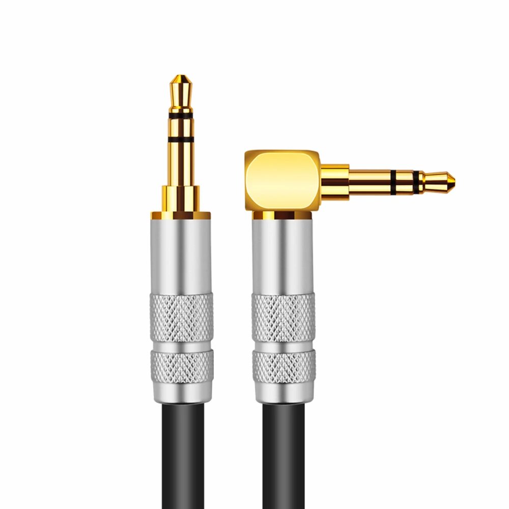 Аудиокабель со штекером 3,5 мм, аудиокабель со штекером AUX для колонок, аудиокабель со белый, 1,5 м