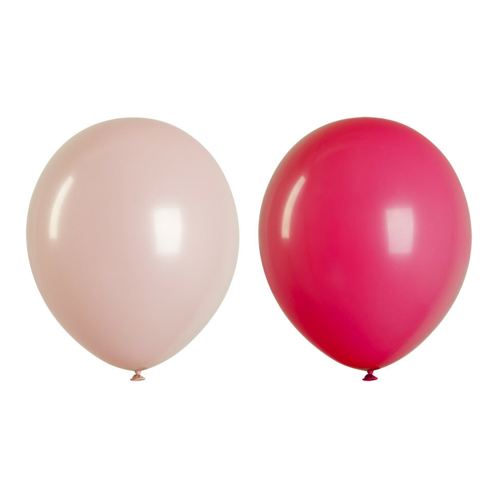 Воздушные шары, 25шт, М12/30см, MESHU, "Rose mood", пастель, 2 цвета ассорти, 383907