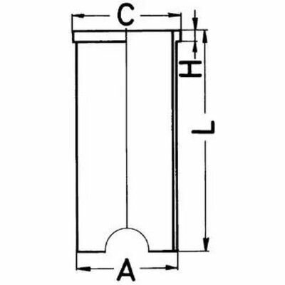 Гильза KS 89163190 Audi 80.90, 100, Vw Golf, Jetta, Passat, Santana, T2 1.6d, 2.4d Mot.Jp, Jk, Cs, Cr, Dw, Act 78-95 D76.5