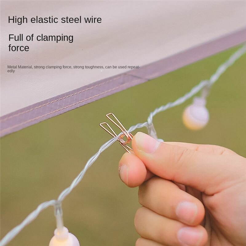 50 шт. зажимов для уличного освещения для украшения палатки, подвесов для гирлянд для автодома