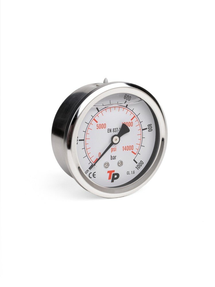 Манометр гидравлический виброустойчивый осевой D63 мм 0-1000 bar 1/4BSP TP