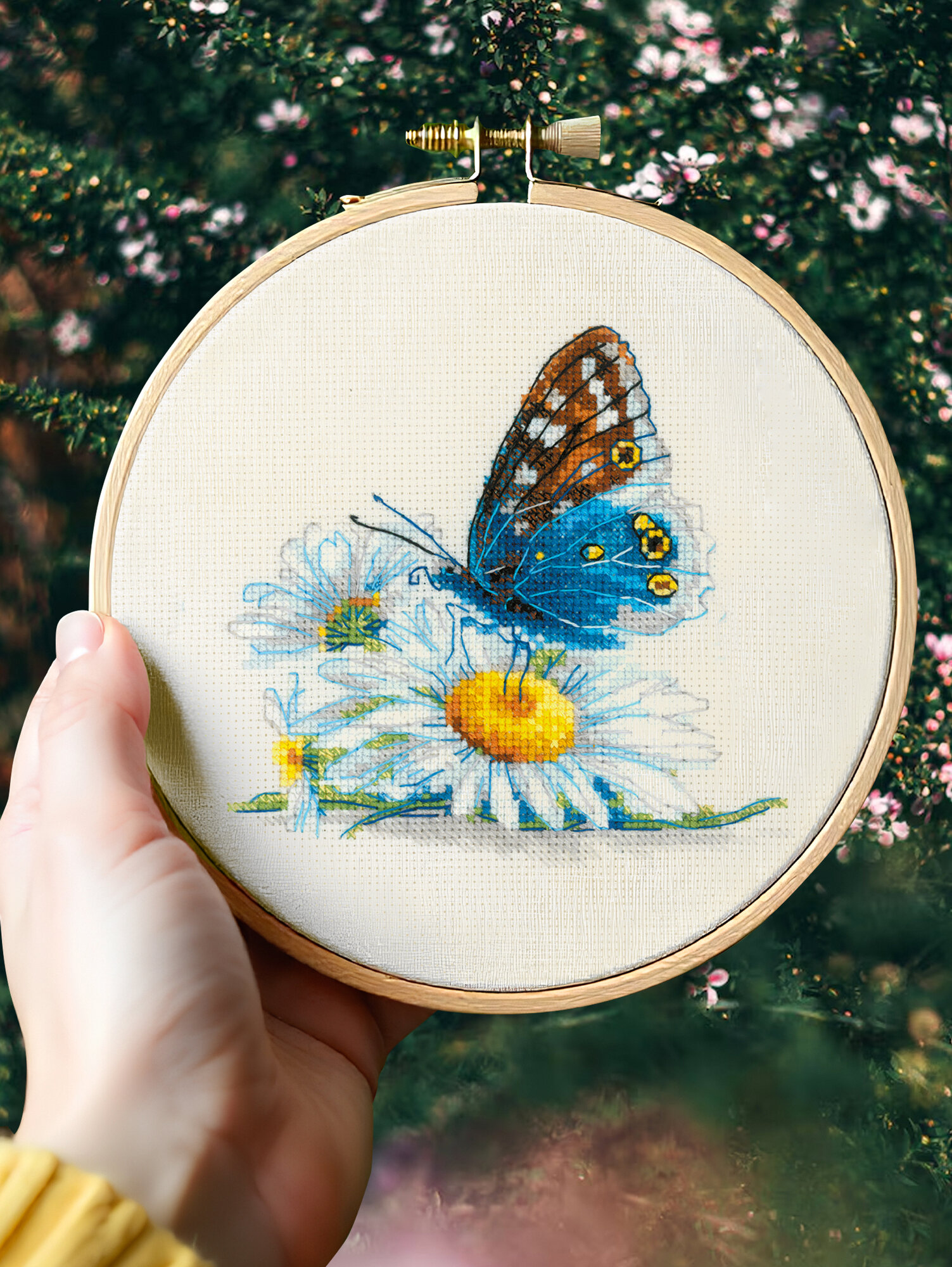 Набор для вышивания крестом Риолис, вышивка крестиком "Хрупкая красота", 15*15см, 2220