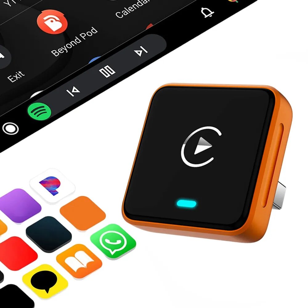 Беспроводной адаптер CarPlay и Android Auto для автомобиля, Wi-Fi 2,4/5 ГГц, Bluetooth 5.3