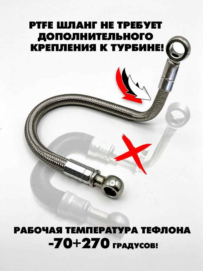 Вечный шланг охлаждения турбины AUDI / VW 06B121497A (тефлон)